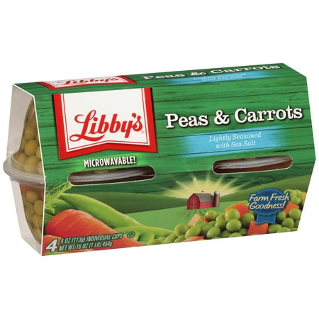 Libby's® Peas & Carrots 4-4 oz. Cups - Walmart.com