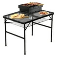 tonchean Folding Grill Table, Adjustable Height Collapsible Table for ...