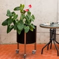 Planter Oasis Black Solid Powder Coated Steel - Walmart.com