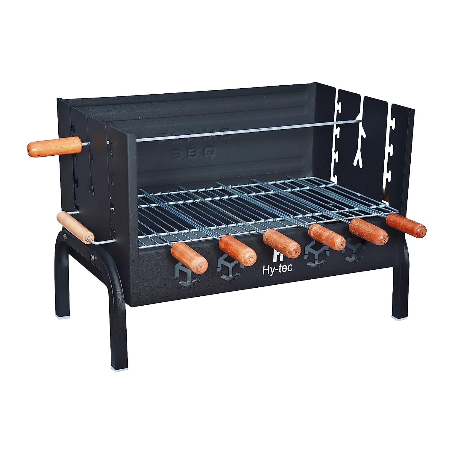 H Hy-Tec (Device) Hybb - Flame Charcoal Grill Barbeque With 7 Skewers ...