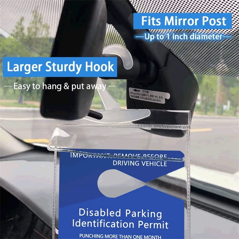 Moto Tag Holder Parking Permit Hang Tag 2-Pack Disabled Placard Holders ...