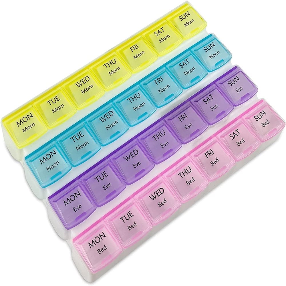 Click here for Estbridg Weekly Pill Organizer 4-Times-A-Day Bpa-F... prices