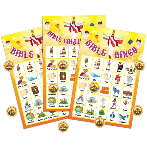 WhatSign Bible Bingo Game for Kids Adults 26 Players Christian Nativity ...