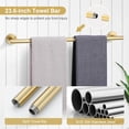 Brushed Gold Bathroom Hardware Set 6-Piece Bathroom Accessory Set 23.6 ...