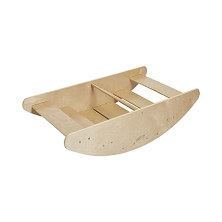 WoodZone Birch Rocking Boat and Steps, 2-in-1 Wooden Play Center for ...