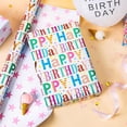HOMERAL Birthday Wrapping Paper Roll - Colorful Happy Birthday Letters ...