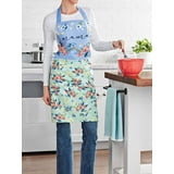 Mainstays Chef Kitchen Apron, 28" x 32" Floral Cotton Bib Apron with ...