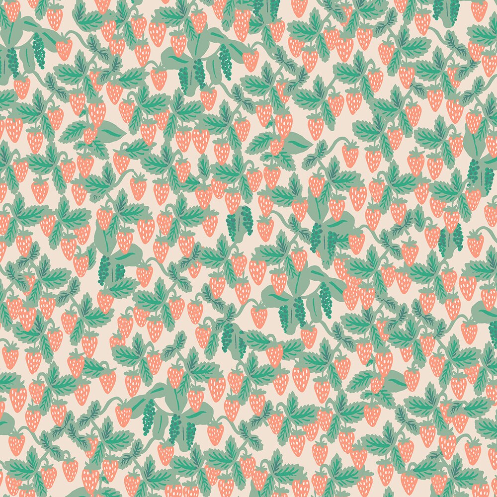 Strawberry Fields, Blush by Rifle Paper Co., Sold by the Quarter Yard ...
