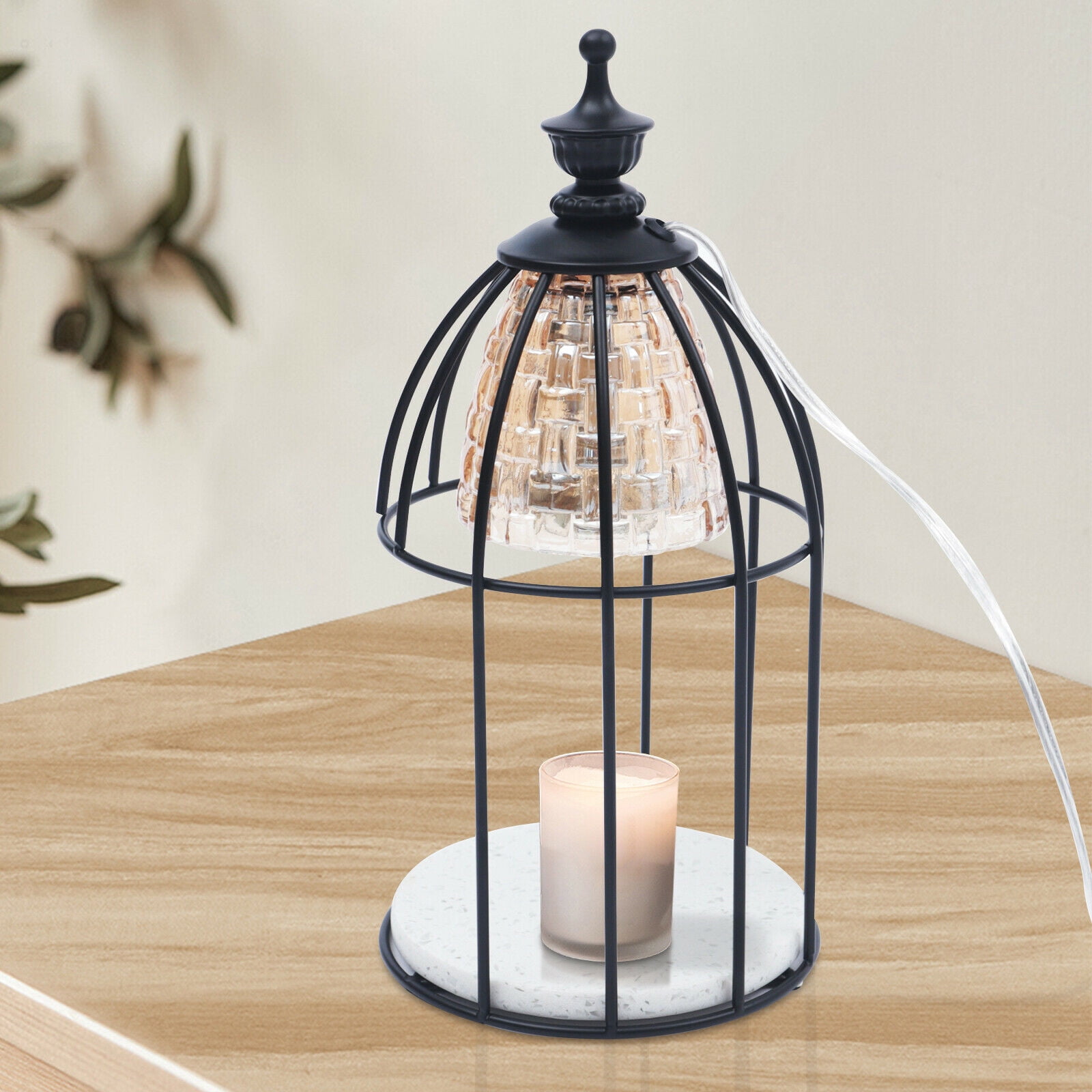 Miumaeov Melting Wax Lamp with Timing Function, Birdcage Style Wax ...