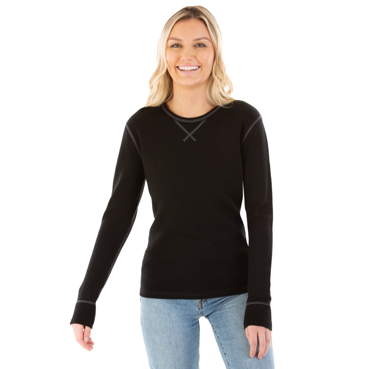 MERIWOOL Women’s Merino Wool Heavyweight Baselayer Crew – Choose Your ...