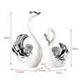 2 Sets Abstract Art Statue Swan Figurine Quality Ceramic Material Table ...