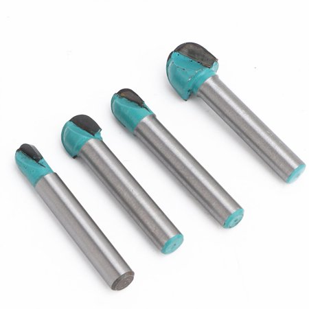 Milling Router,4pcs 6mm Round Shank Core Box Router Router Bit Cutter ...