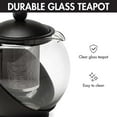 Primula Half Moon Glass Teapot, Tea, and Infuser, 40 fl oz., Black ...