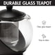 Primula Half Moon Glass Teapot, Tea, and Infuser, 40 fl oz., Black ...