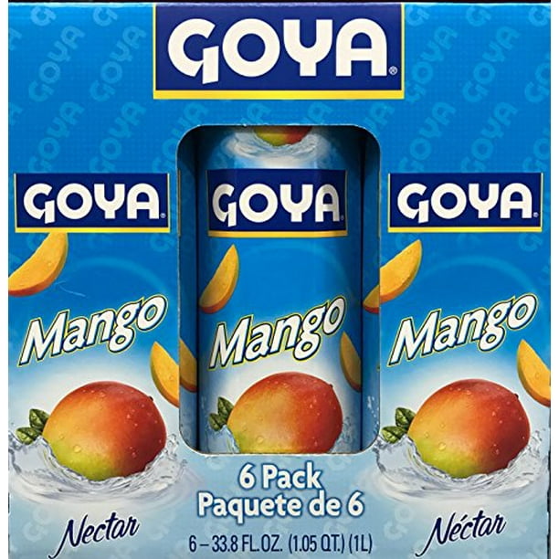 Goya Mango Nectar - 33.8 fl.oz - Pack of 6 - Value Pack! - Walmart.com ...