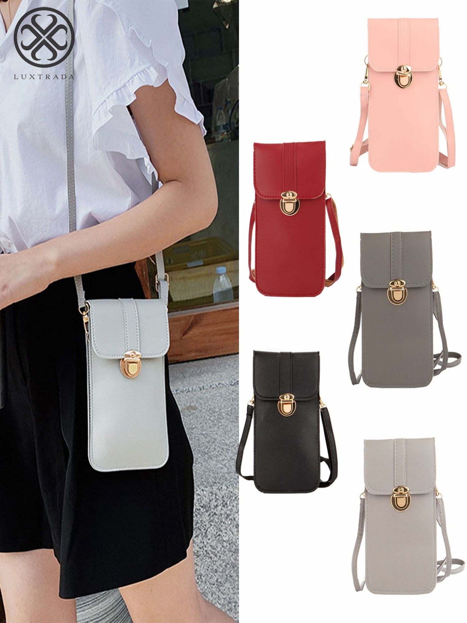 Luxtrada Women Cell Phone Purse Bag Shoulder Strap Touch Screen Cross ...