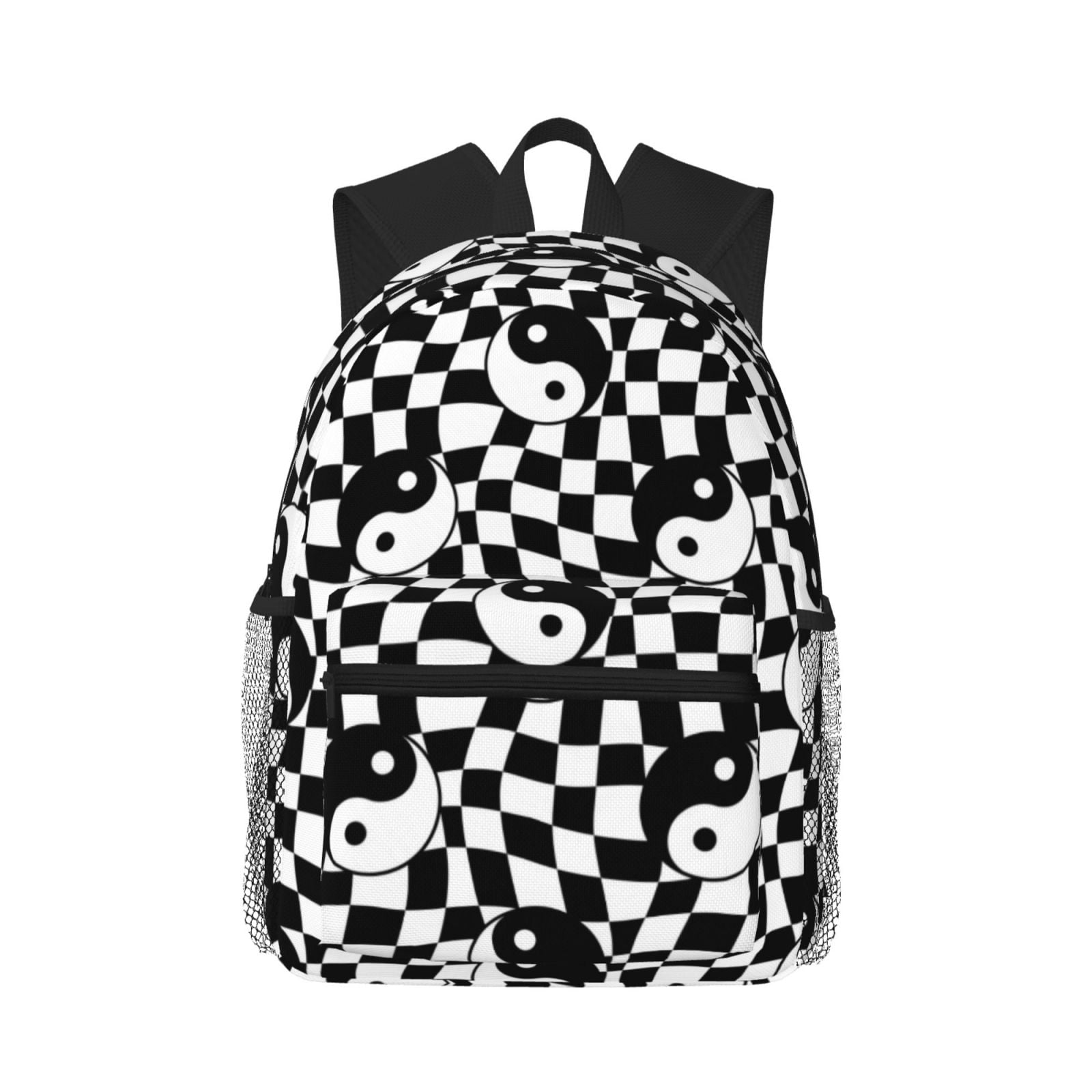 Disketp Ying Yang Checkered Mochila Ligera Clásica con Múltiples ...
