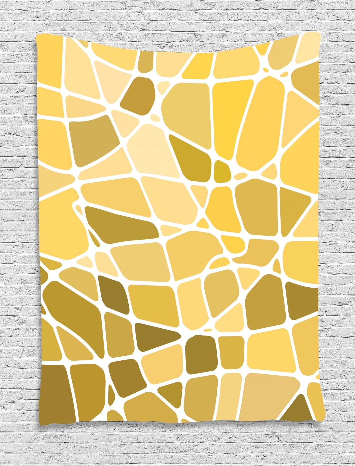 Pastel Tapestry, A Pattern of Disorganized Color Blocks in Yellow and ...