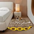 4ft Round Rug Sunflowers Hope Area Rugs for Living Room Bedroom ...