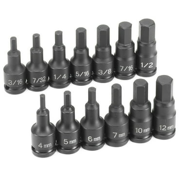 Grey Pneumatic 1719D 19-Piece 3/8 in. to 1-1/2 in. Drive 12-Point SAE Impact Socket Set ...
