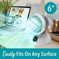 Brentwood F-650MW 6 Inch 3 Speed Remote Control Desktop Fan, White ...