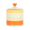 Wanda June Home Vintage Stripe Orange Stoneware Butter Dish, Sugar ...