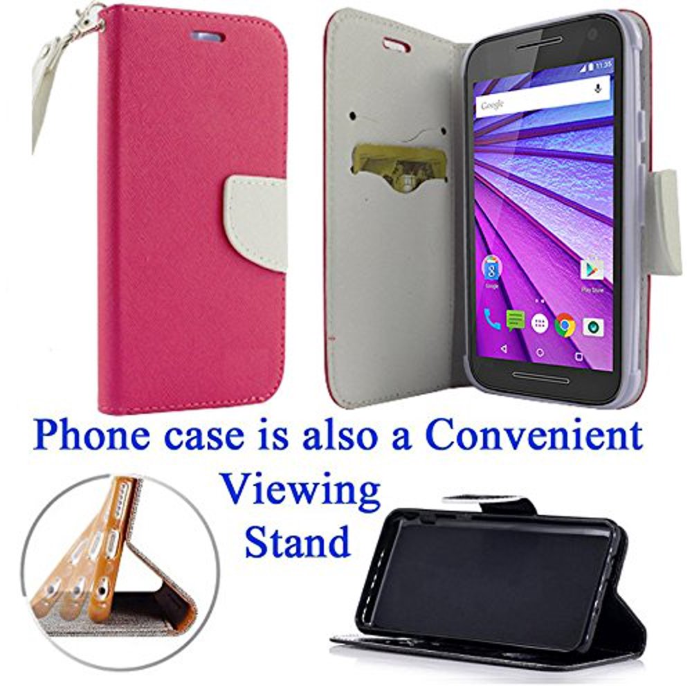 for 5" Motorola G 3 2015 moto G3 Case Phone Case Wallet Hybrid Fold ...