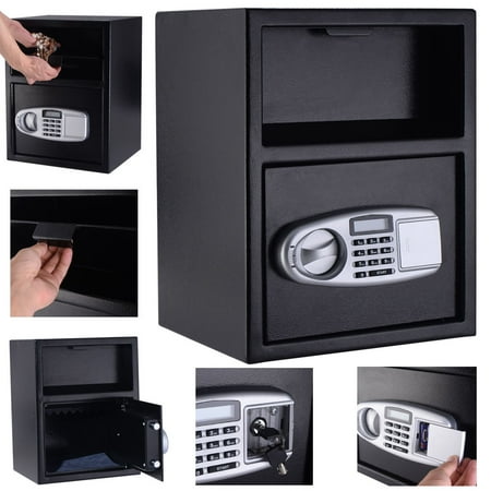 Digital Safe Box Depository Drop Deposit Front Load Cash Vault Lock ...