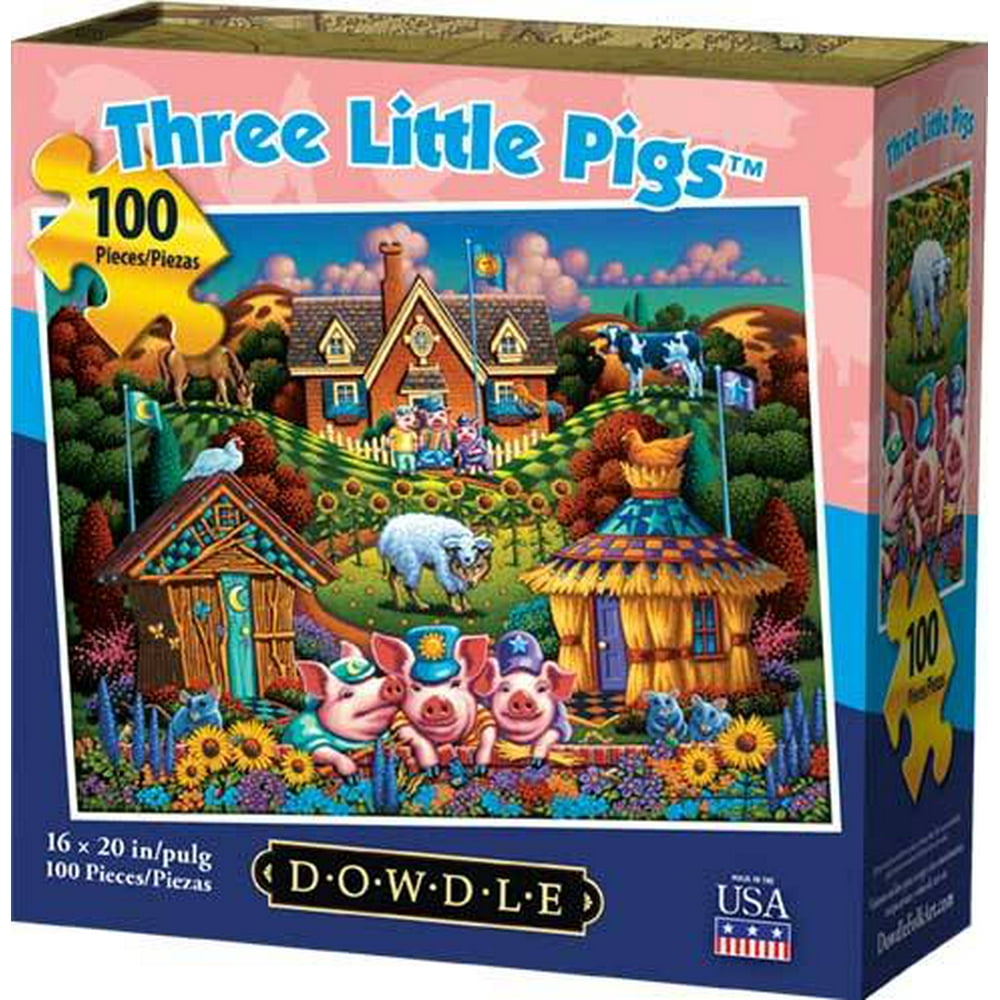 Dowdle Jigsaw Puzzle - Three Little Pigs - 500 Piece - Walmart.com ...