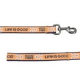 Life is Good® Canvas Overlay Dog Leash, Yellow Good Vibes, 1" x 6 ...