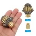 Uxcell 42 x 48mm Lamp Finials Caps Knob, 1 Set Solid Brass Lamp Shade ...