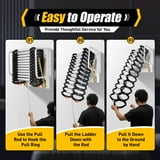 Walmart Wall-Mounted Folding Attic Ladder, Retractable Alloy Access ...