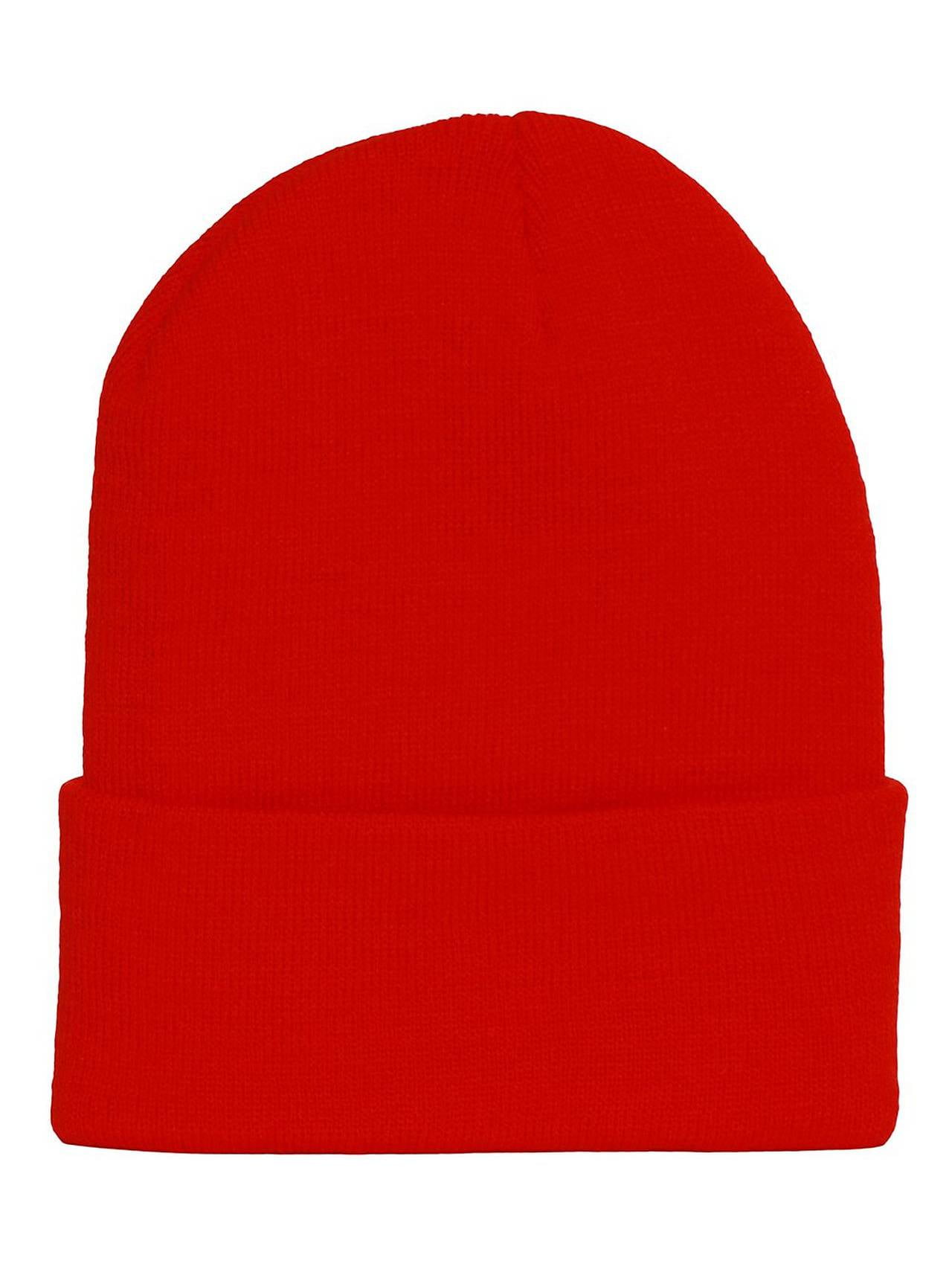 New Solid Winter Long Beanie - Cardinal Red 1pc - Walmart.com