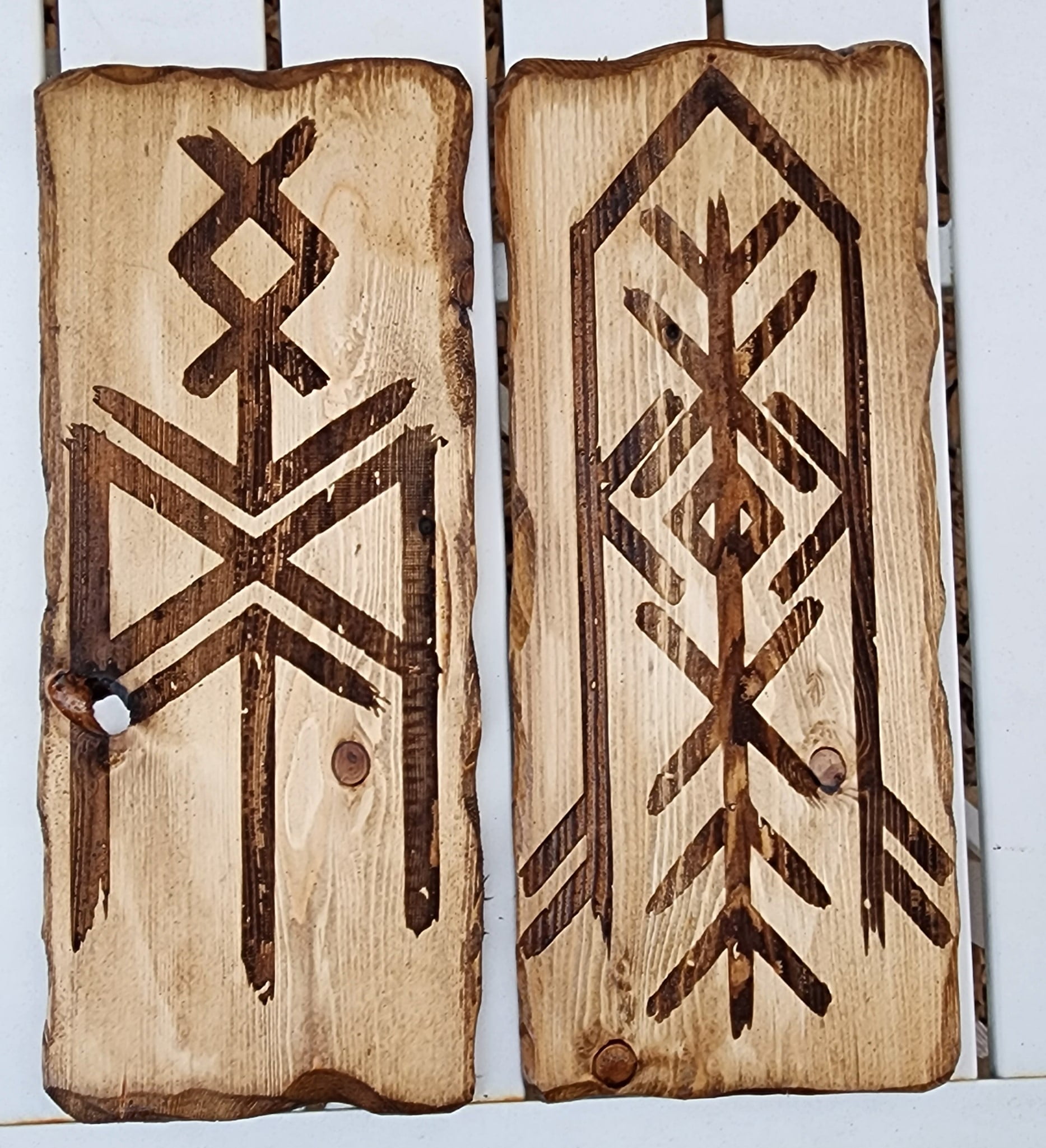 Viking Runes Wall Art 12 inch by 5 inch 2 pieces - Walmart.com