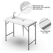 Outsunny 4FT Outdoor Fishing Plastic Prep Station: Portable, Foldable ...