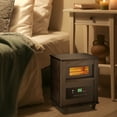 Comfort Zone Large Room Electric Radiant Space Heater, Espresso, Indoor ...