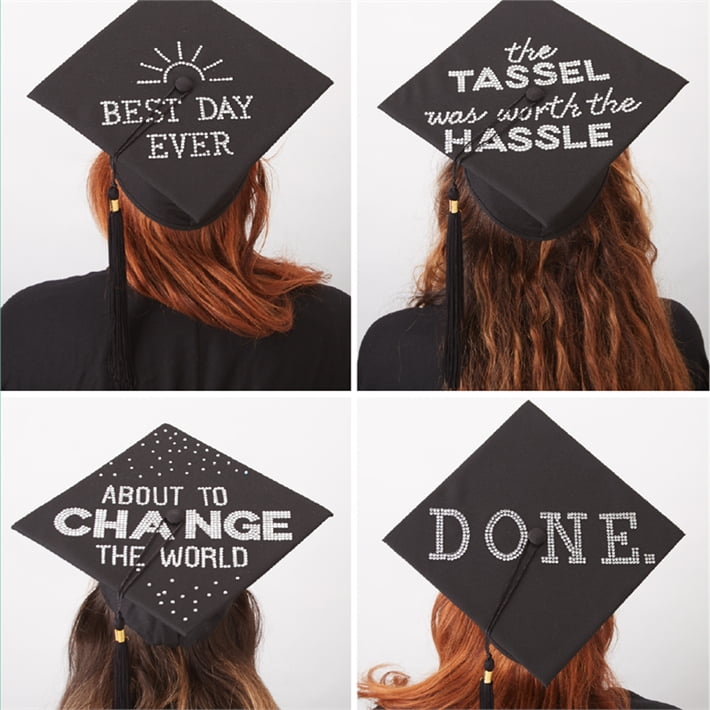 Rhinestone Graduation Cap Decoration Ideas