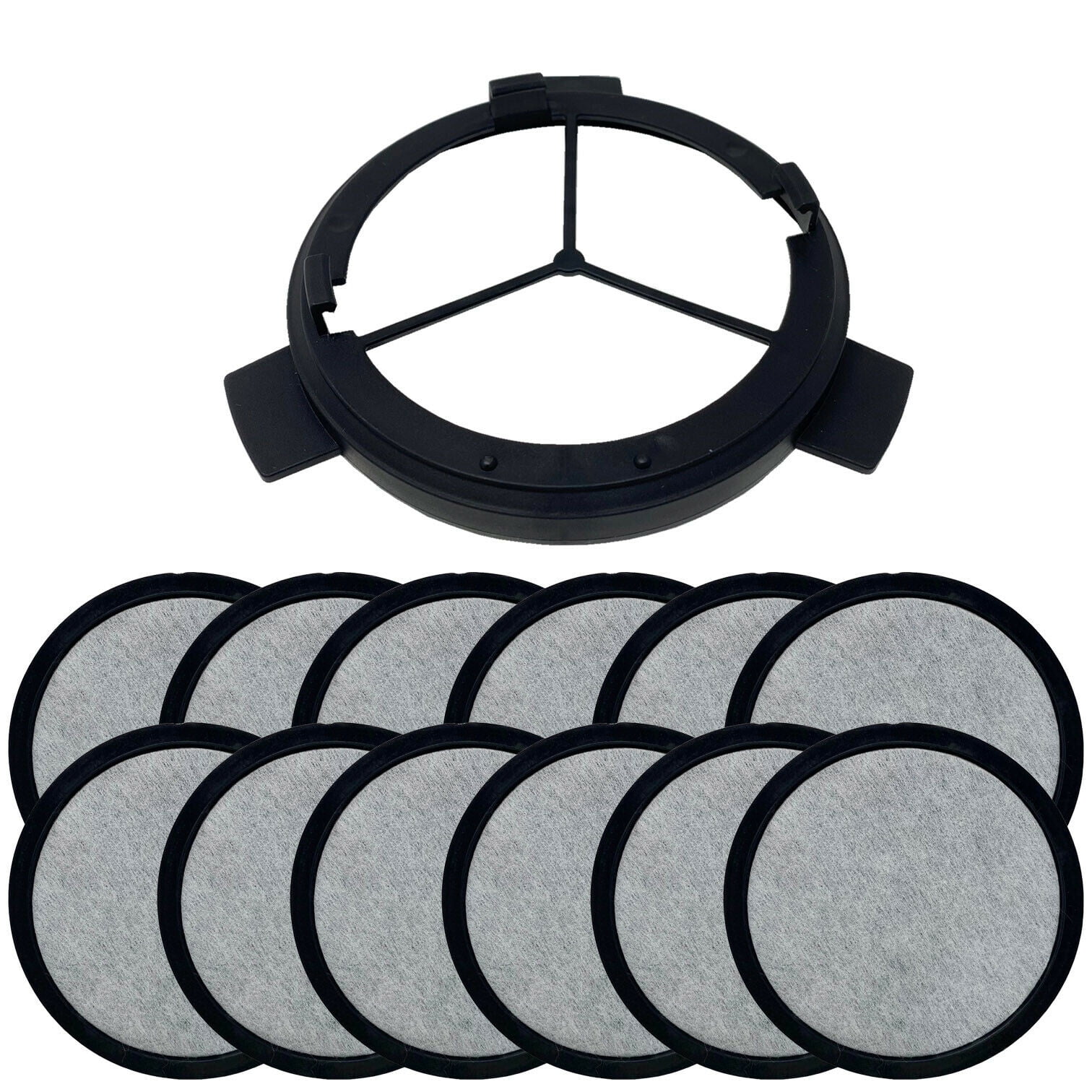 12 Replacement Charcoal Water Filters & Disk Holder for Mr Coffee Part ...