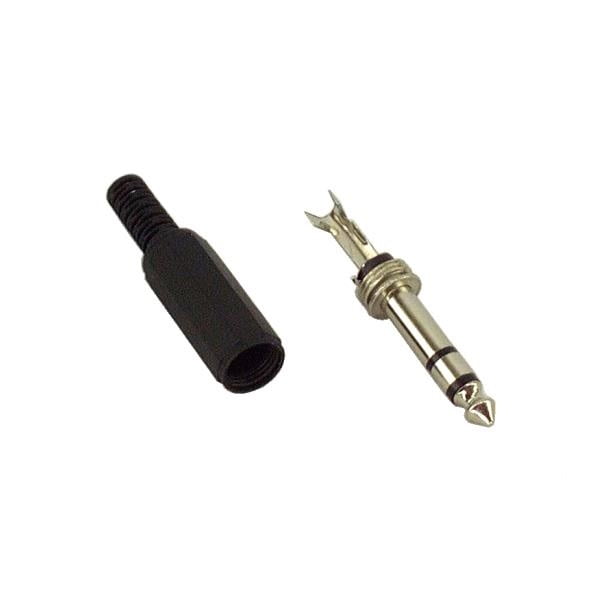 IEC PH1-4M-ST-BK Phone Plug One Quarter Inch Stereo Black - Walmart.com