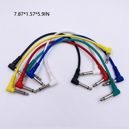 6 Pieces Effect Pedal Cable Electric Bass Cords Musical Fixing ...