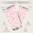 20oz Cute Cartoon White Geese With Pink Bows And Balloons Stainless ...