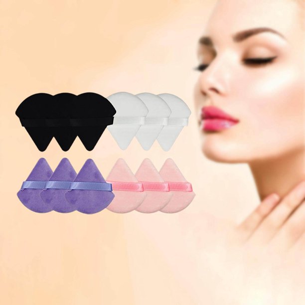 Maoww 12 Pcs Triangle Powder Wedge Shape for Loose Powder Under Eyes ...