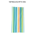 Beach Towel Oversized Striped Polyester Sand-Free & Quick-Dry Adult ...