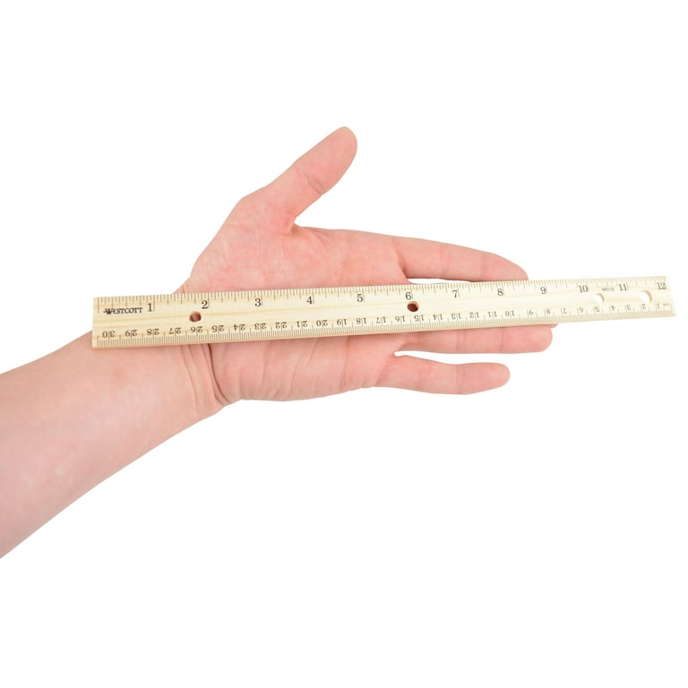 LovesTown 60 Pack Wooden Rulers, 12 Inch Ruler Bulk 2 Scale Measuring ...