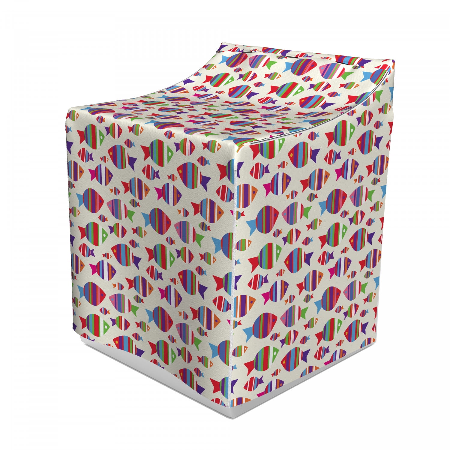 Fish Washer Cover, Underwater Aquarium Inspired Pattern with Vibrant ...