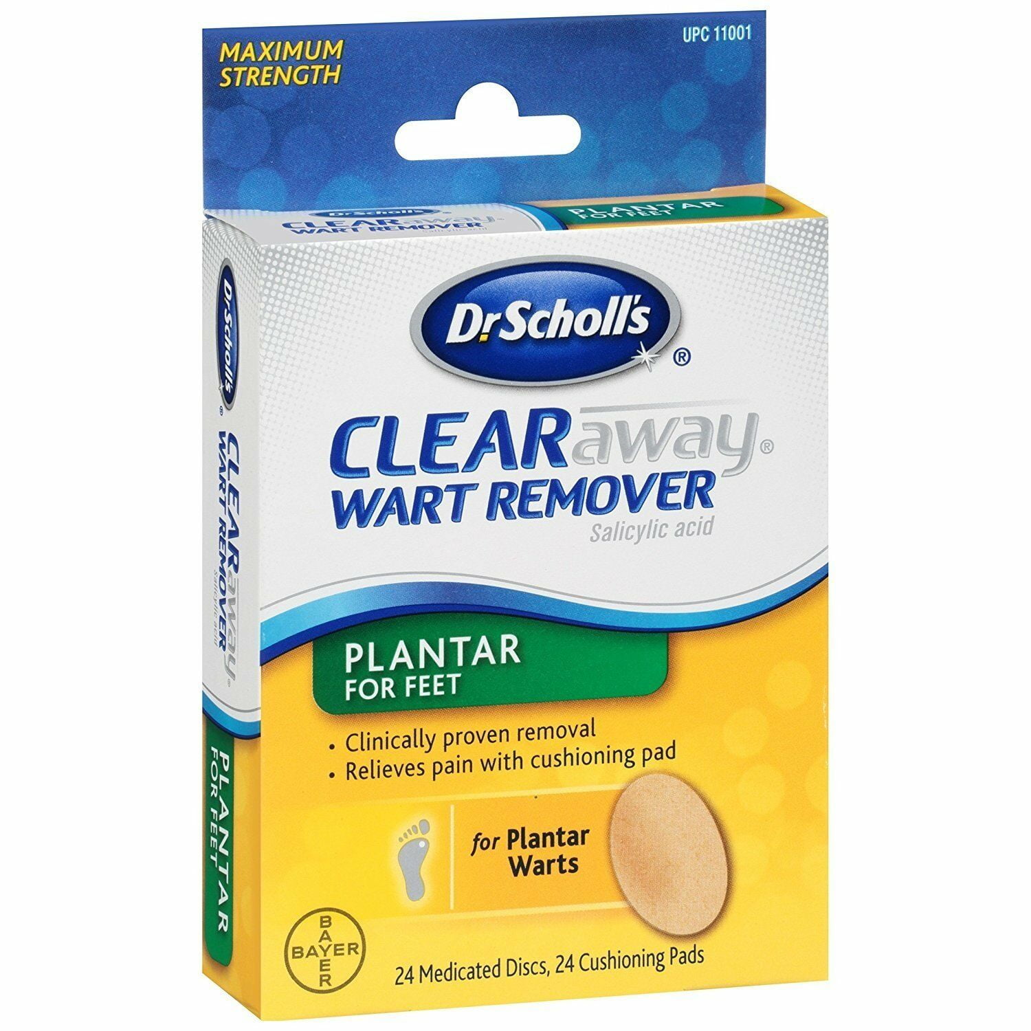 Dr. Scholl's Clear Away Wart Remover Plantar 24 ea Pack of 2 - Walmart.com