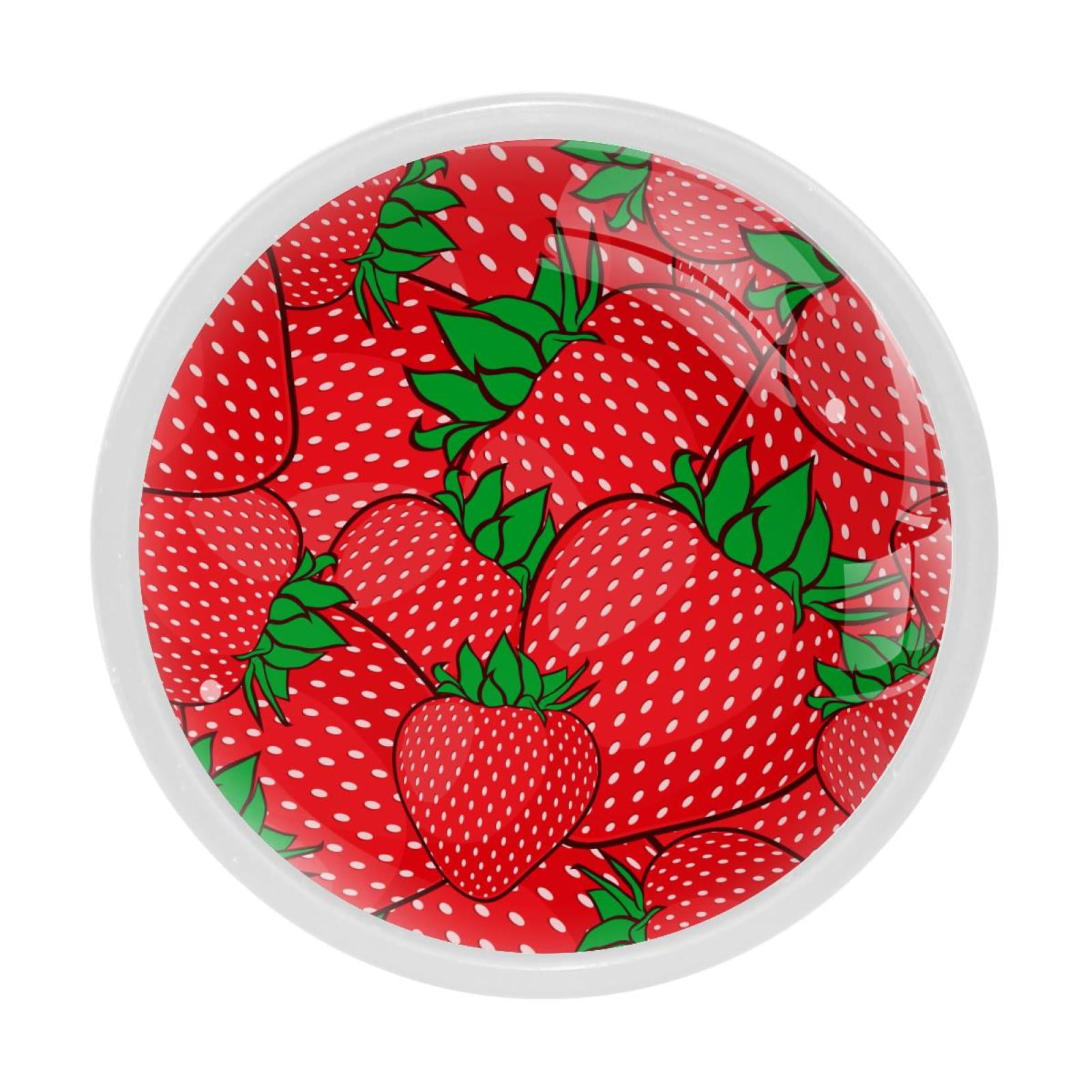 4 Pcs Strawberry Knobs for Kitchen Cabinet Cupboard Dresser Bookcase ...