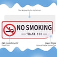 20pc Rectangle PVC Self-Adhesive No-smoking Warning Stickers Waterproof ...