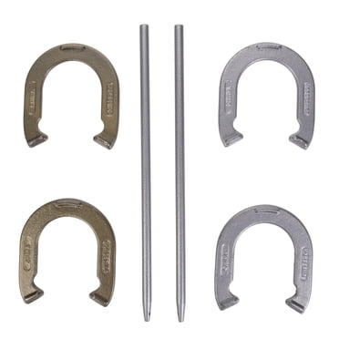 2-in-1 Horseshoe and Ring Toss – Outdoor Combo Two-Player Skill Game ...