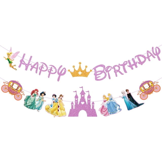 Princess Birthday Party Decoration For Girls, Pink Princess Birthday ...